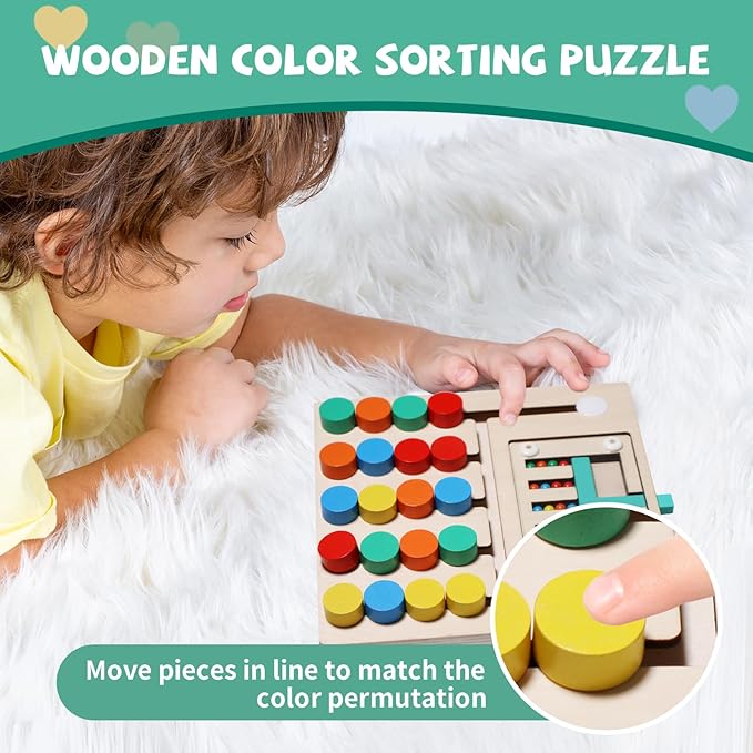 Color Slide Puzzle Matching Game (5 Color Sorting) – SubiMouIQ Toy Store